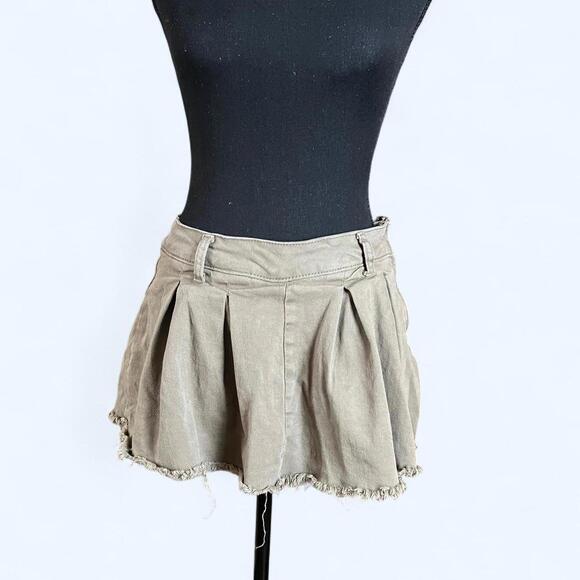Skirts | Army Green Mini Skirt With Built In Shorts 27 Inch Waist ...